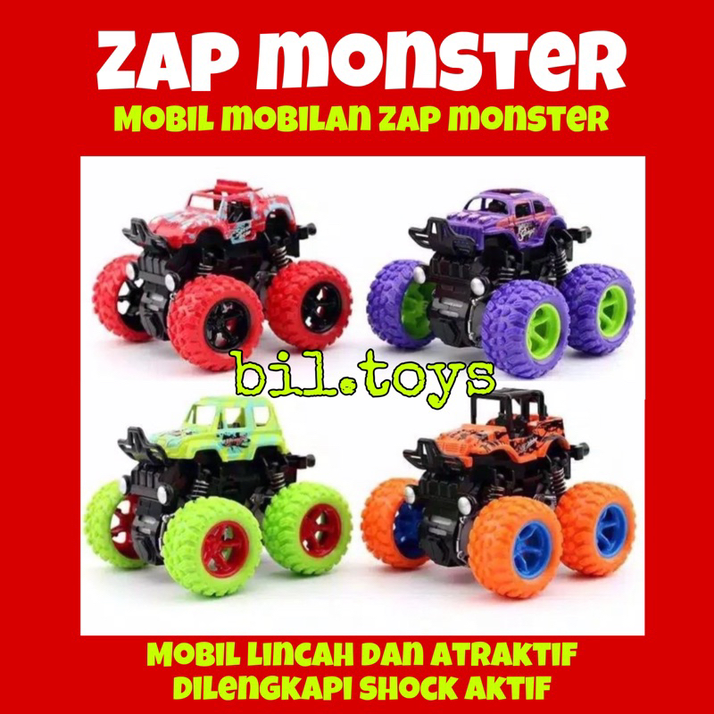 Jual MAINAN ANAK MONSTER ZAP MOBIL JEEP OFF ROAD 4 DRIVE INERTINAL ...