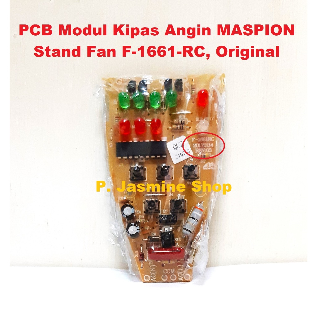Jual PCB Modul Kipas Angin MASPION Type Stand Fan F-1661-RC, Original ...