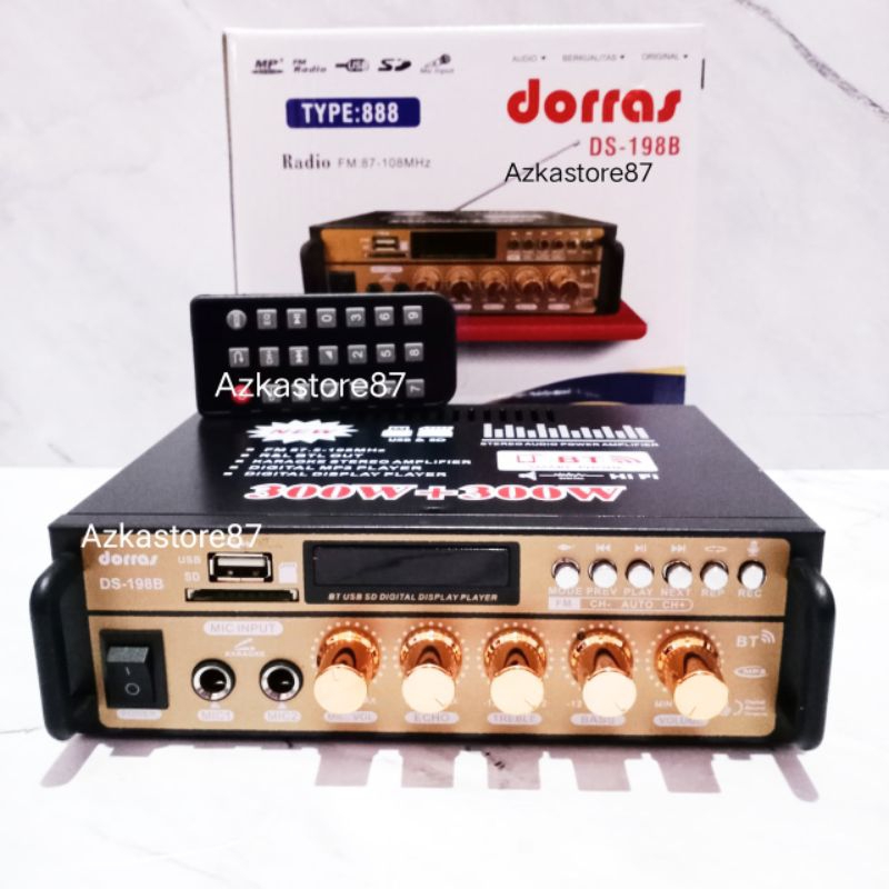 Jual Amplifier dorras 198b amplifier bluetooth 600watt ds-198b ...