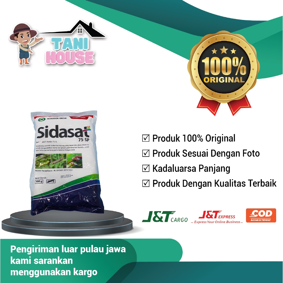Jual Insektisida SIDASAT 75 SP (Asefat 75%) Kemasan 400 Gram Efektif ...