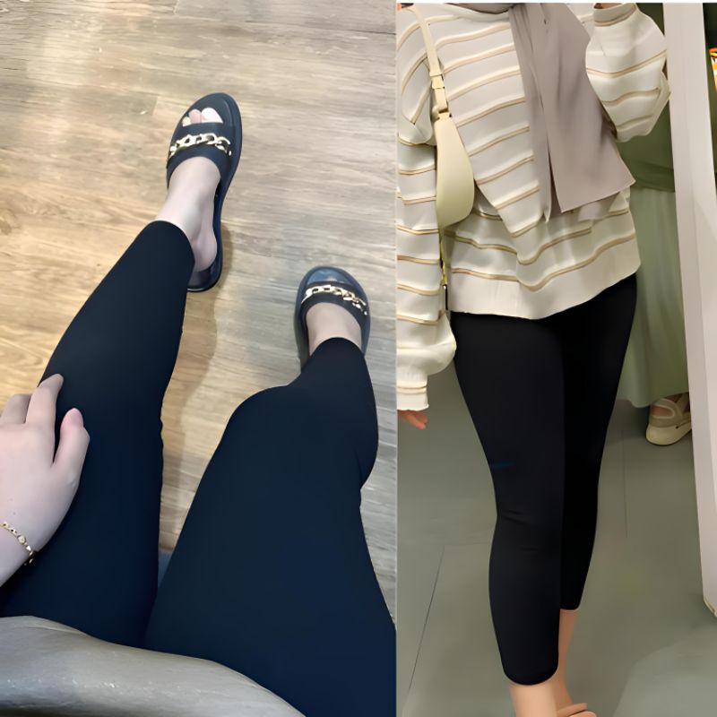 Jual Celana Legging Wanita Import 7/8 Fit To XXL Celana Legging Wanita ...