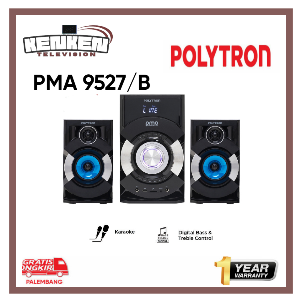 Jual POLYTRON SPEAKER AUDIO PMA 9527 PMA9527 SUPER BASS USB BLUETOOTH | Shopee Indonesia