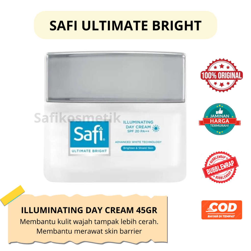 Jual Safi Ultimate Bright Illuminating Day Cream SPF20 PA ++ 45 gr ...