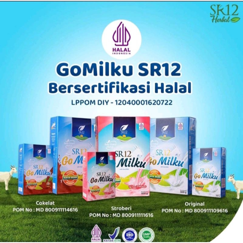 Jual GO MILKU SR12 SUSU KAMBING ETAWA PREMIUM ORIGINAL/ SUSU GOMILKU ...