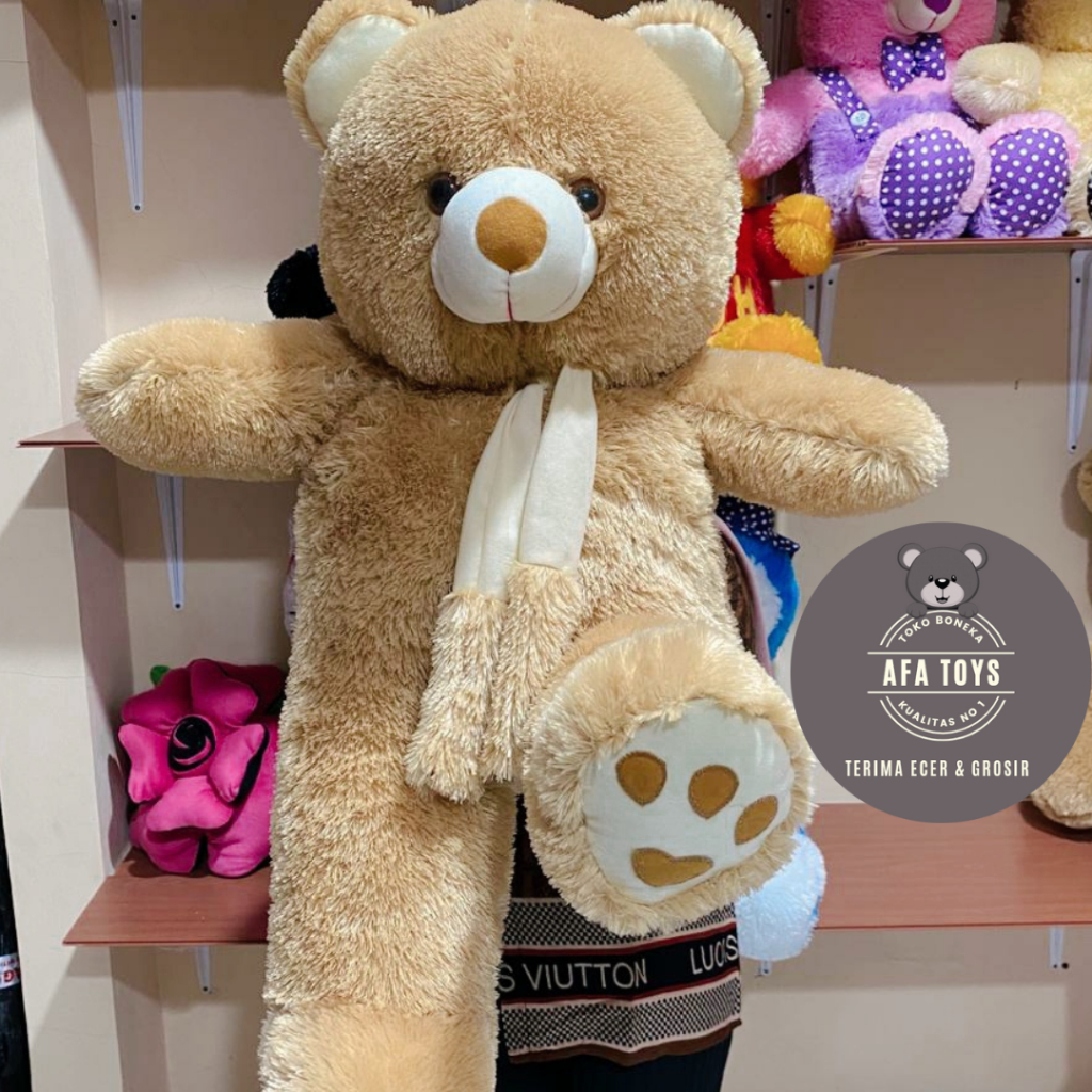 Jual Boneka Teddy Bear Telapak Syal XL 70cm | Shopee Indonesia