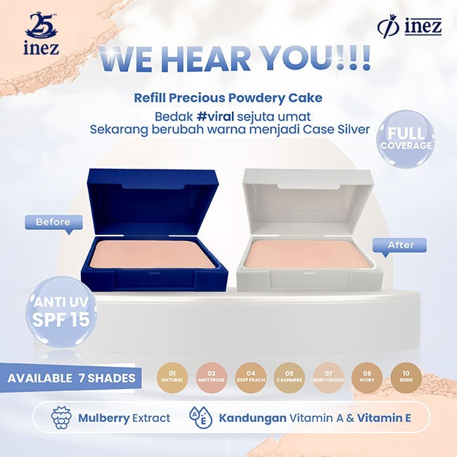 Jual MFI - Inez Refill Precious Powdery Cake Pressed Powder Netto 12gr ...