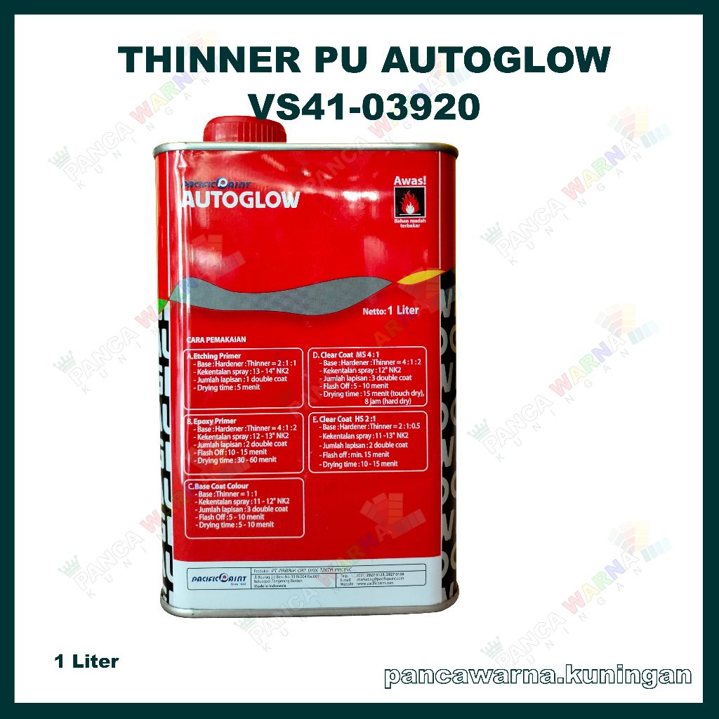 Jual THINNER SLOW AUTOGLOW VS41-03920 - 1 LITER | Shopee Indonesia
