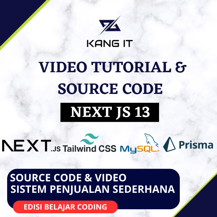 Jual Source Code Penjualan Sederhana & Video Tutorial Next JS 13 MySQL | Shopee Indonesia