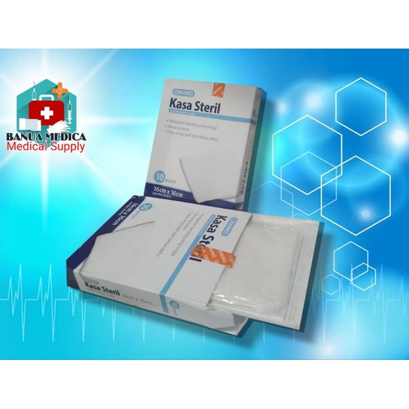 Jual Kassa Steril Onemed 5 x 5 dan 16 x 16 / Kain Kasa | Shopee Indonesia