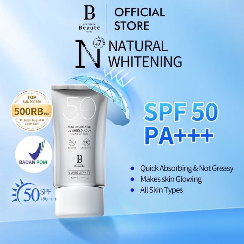 Jual Premiere Beaute Sunscreen SPF 50 PA+++ 40ml UV Shield Sun Protec ...