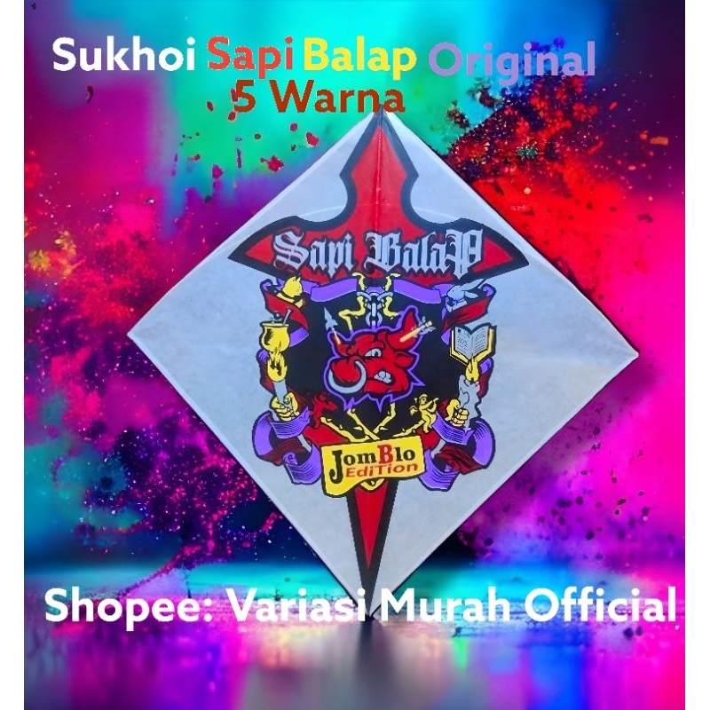 Jual Layangan VERY PREMIUM (5pcs) Sukhoi Super Sapi Balap 5 Warna ...