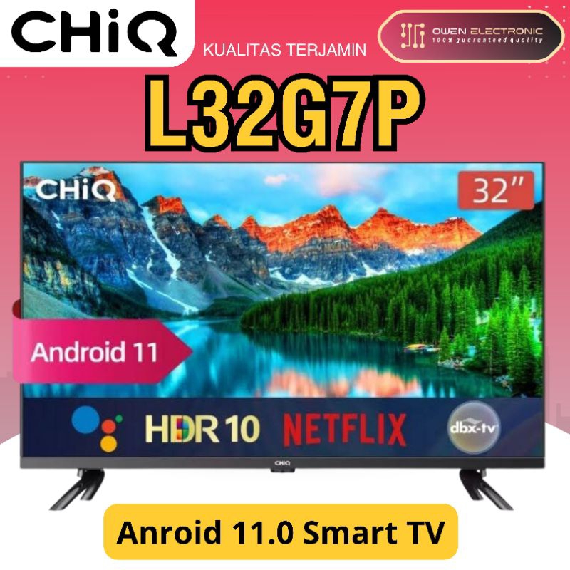 Jual CHIQ 32 Inch Android 11 Frameless Smart TV Digital LED TV L32G7P | Shopee Indonesia