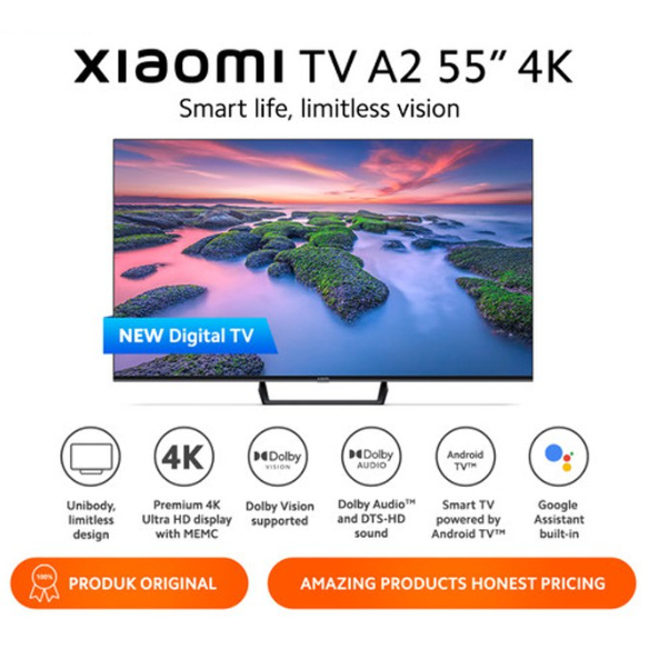Jual Xiaomi LED Android TV 55" Ultra HD 4K UHD Mi TV A2 Dolby Vision ...