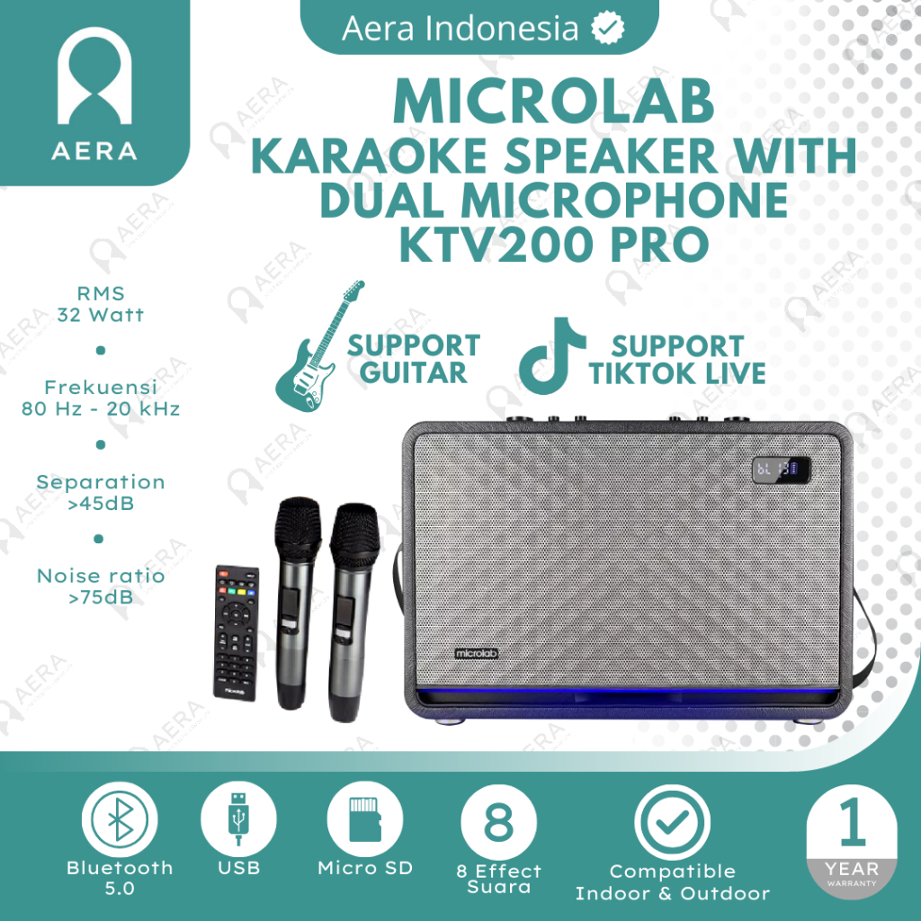 Jual Microlab Speaker KTV200 Pro | Speaker With Dual Microphone ...