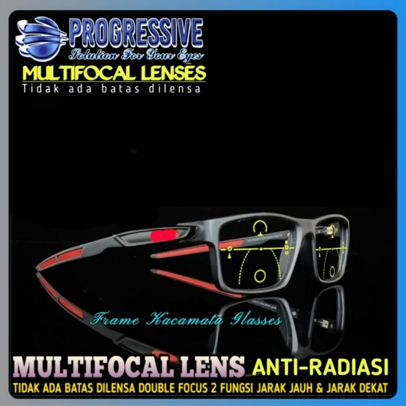 Jual Kacamata Baca Progressive Sporty Pria Wanita Kacamata Plus Baca ...