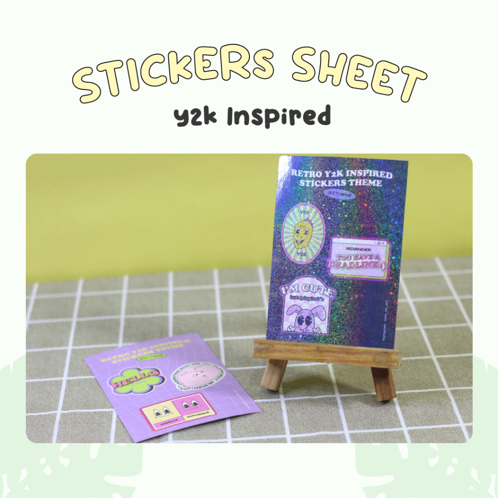 Jual Y2K STICKER SHEET INSPIRED THEME WORK-LIFE EDITION | Shopee Indonesia