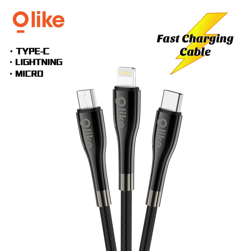 Jual Kabel Data Olike D401M / D401L / D401C Charger MICRO / LIGHTNING ...