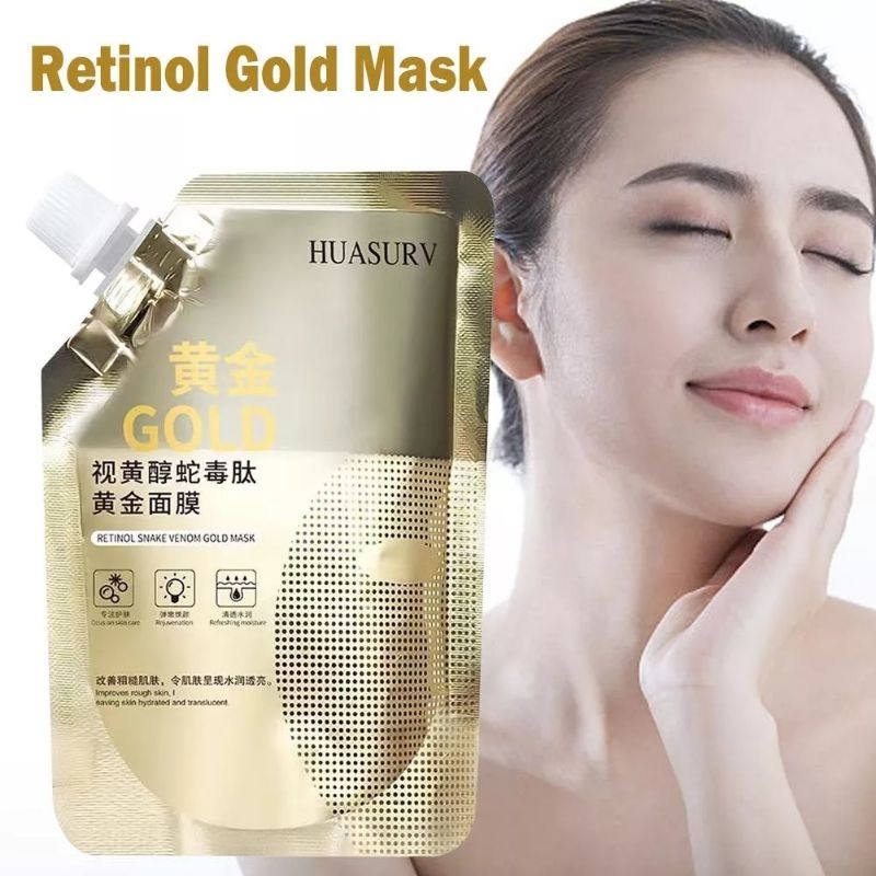 Jual [Pre Spatula+Masker Mata] PROMO Retinol Masker Gold peel Off ...