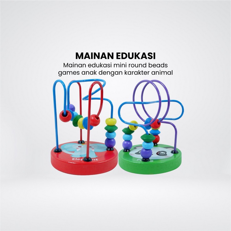 Jual Mainan edukasi anak - Mini round beads / Mainan Alur kawat kecil ...