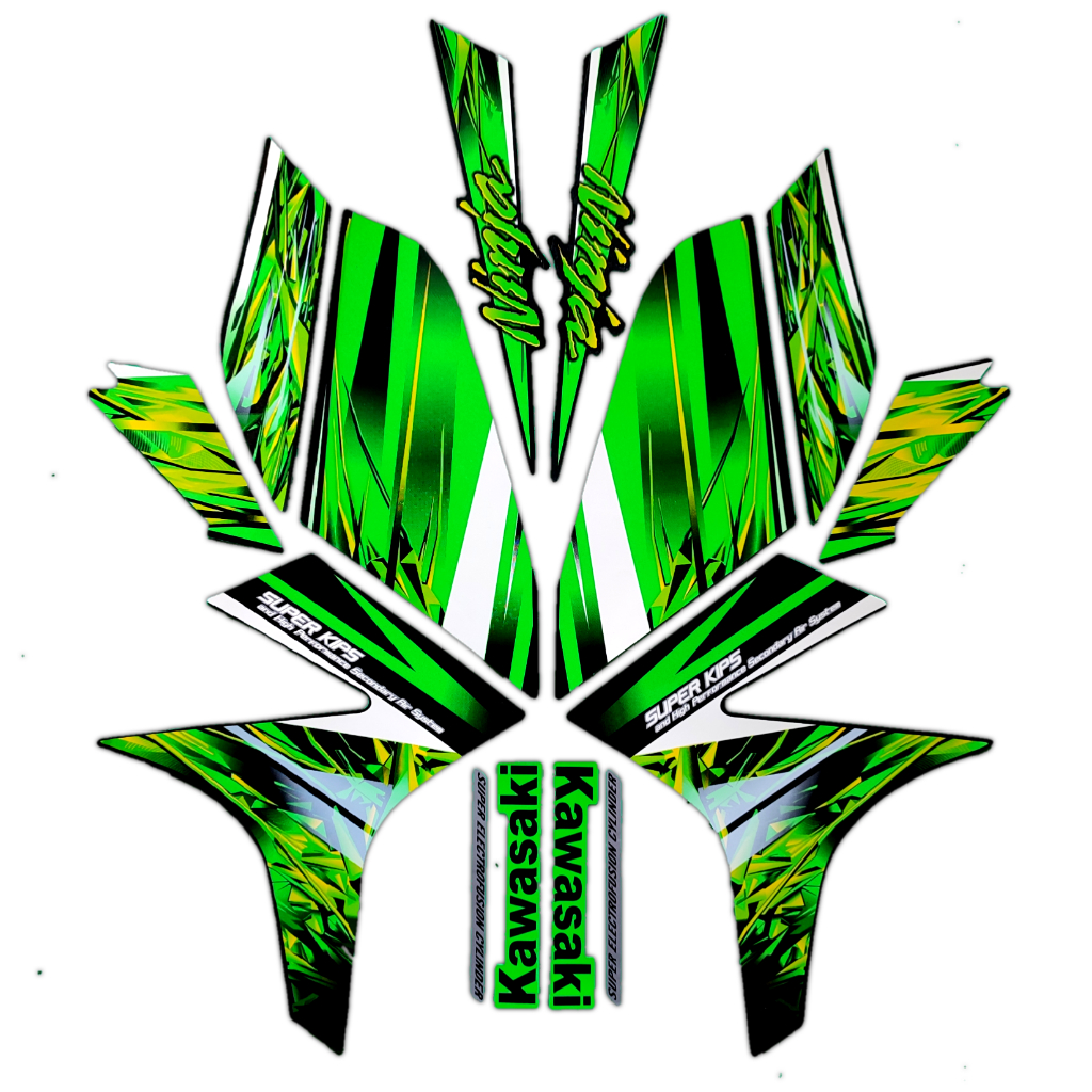 Jual STIKER STRIPING MOTOR KAWASAKI NINJA R 2010 SEPASANG STANDAR FULL ...