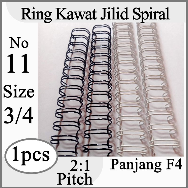 Jual Ring Kawat Jilid Spiral 2:1 ukuran 3/4 inchi F4 | Shopee Indonesia