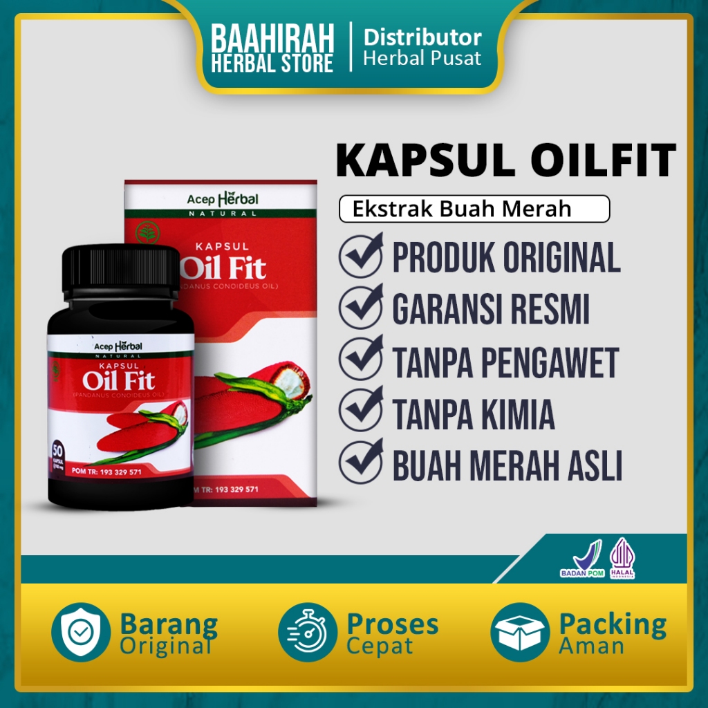 Jual OilFit Buah Merah Papua Obat Herbal Oil Fit Alami 50 Kapsul ...