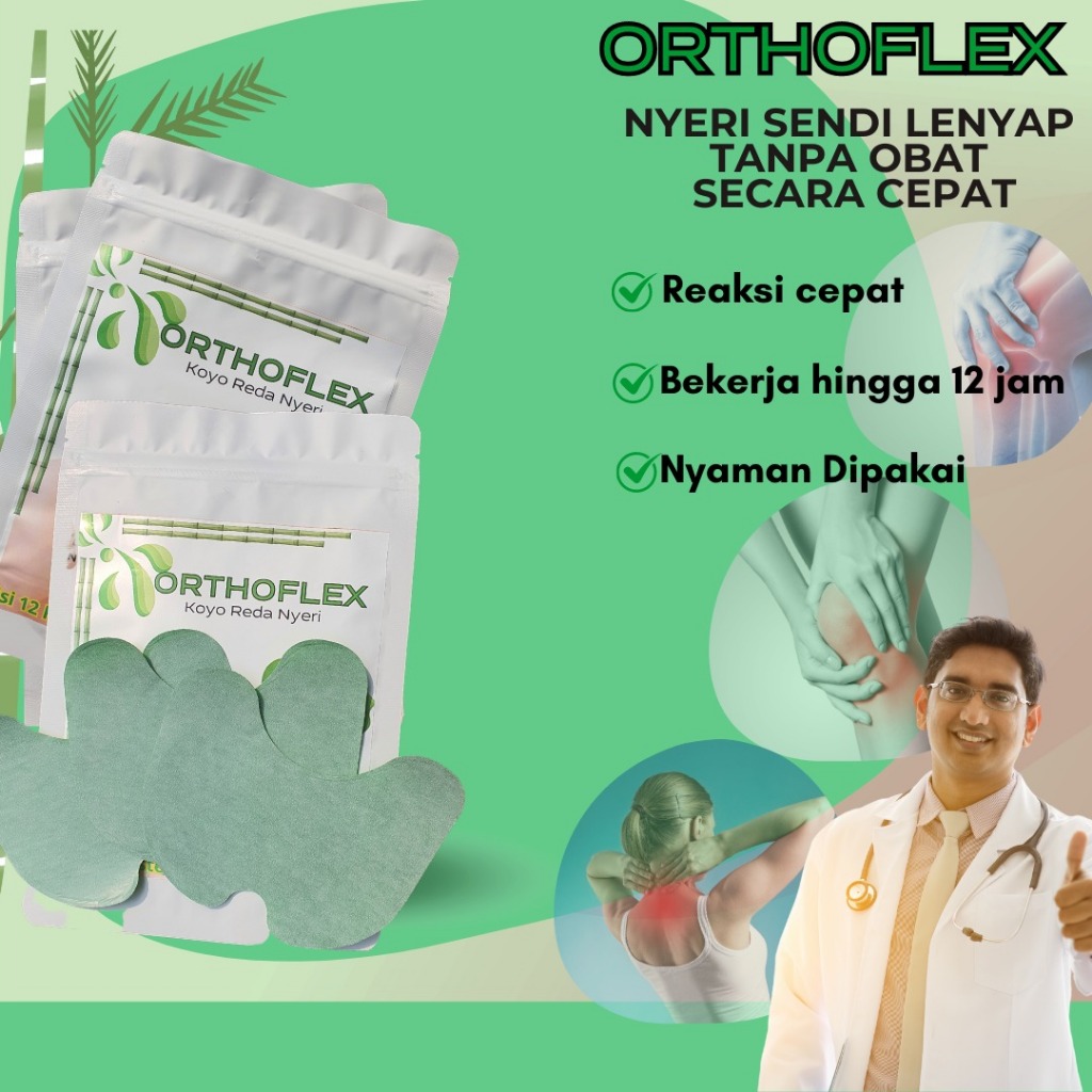 Jual ORTHOFLEX isi 6 Plester Koyo Terapi Nyeri Lutut Untuk Orang Tua Sakit Pinggang Asam Urat ...