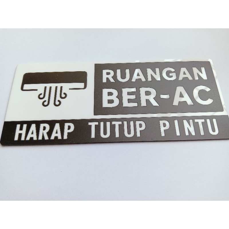 Jual Sign board Tanda Ruangan Ber- AC| Sign Tutup Pintu | Shopee Indonesia