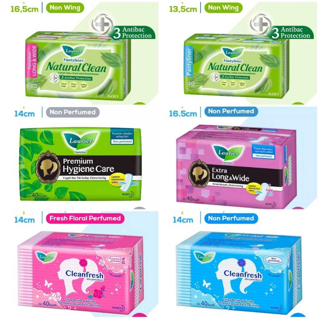 Jual Pantyliner Laurier Cleanfresh Natural Clean Long Wide Premium ...