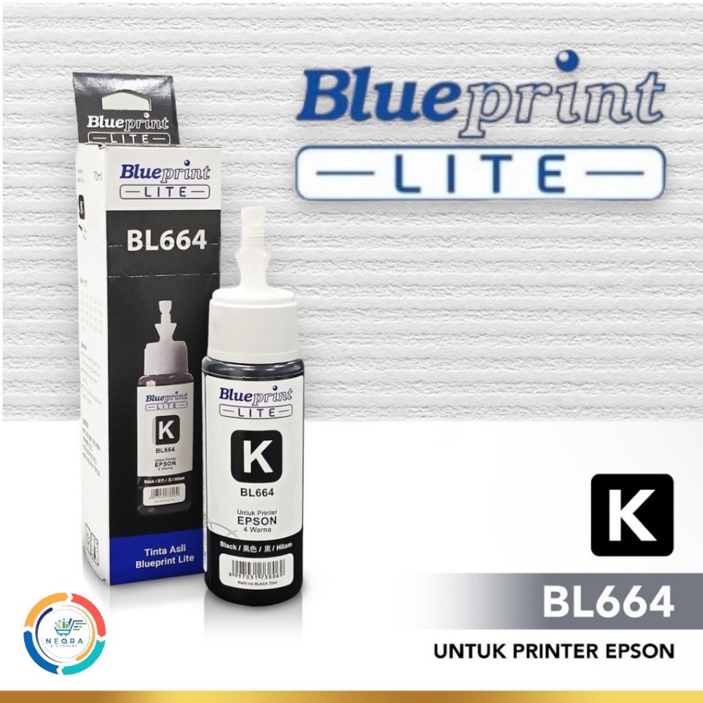 Jual Tinta Blueprint Lite BL - 664 Untuk Printer Epson 70 ml | Shopee ...