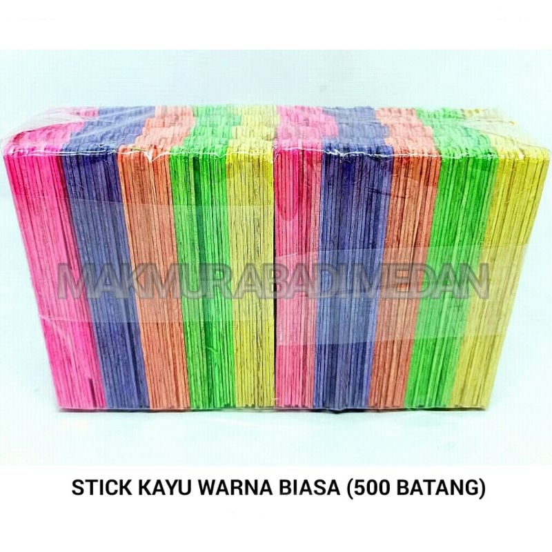 Jual Stick Ice Cream Warna/Stick Kayu Warna/Stik Kayu Es Krim Warna ...