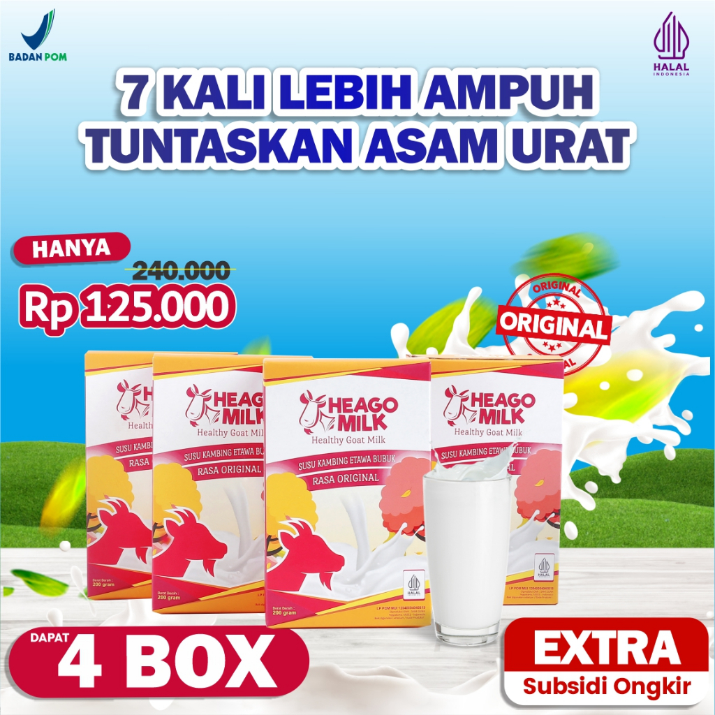 Jual Susu Kambing Etawa Bubuk Asli Heago Milk 100% Original untuk ...