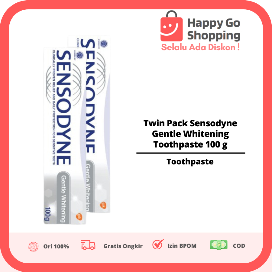Jual Twin Pack Sensodyne Gentle Whitening Toothpaste 100 g | Shopee ...