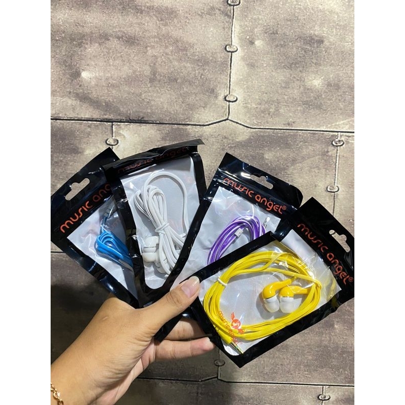Jual HF/HEADSET/ music angel earphone colorful packing plastik | Shopee ...