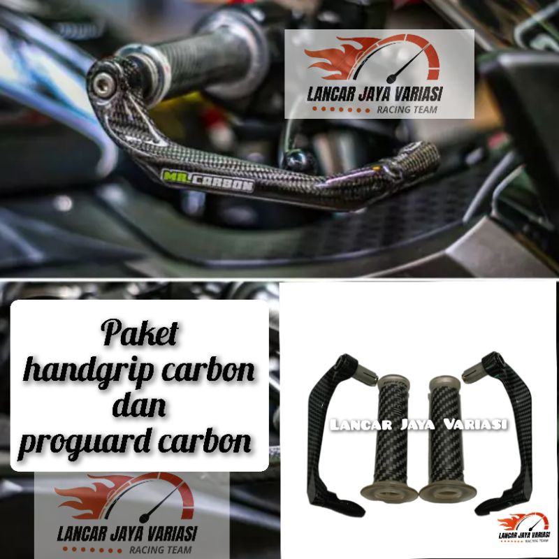 Jual Paketan Handgrip Karbon dan Proguard Karbon Universal Semua Motor ...
