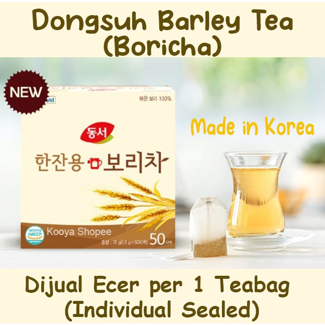 Jual Dongsuh Barley Tea Ecer 1 Teabag Dongseo Boricha Teh Restoran ...
