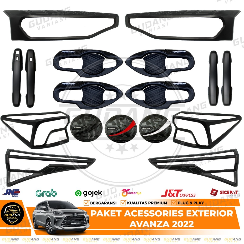 Jual Paket Garnish Depan Belakang + Outer + Handle + Tank Cover Avanza 2022-2025 | Shopee Indonesia