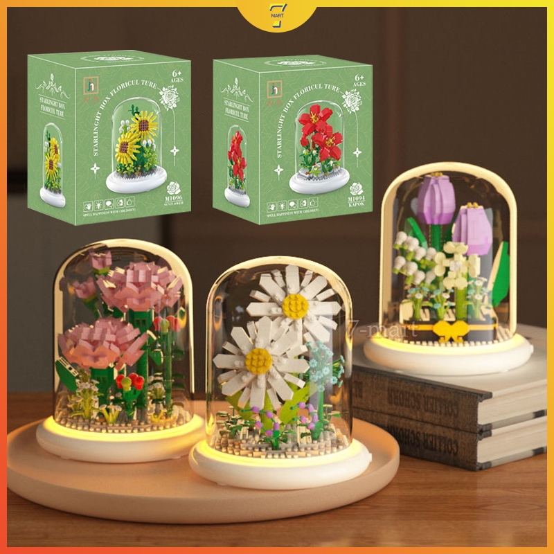 Jual Mainan DIY Nano Block Bunga Flowers Rakitan Balok Bangunan Buket ...