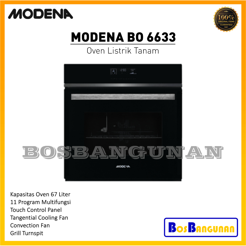 Jual Oven Listrik MODENA BO6633 / Built in Electric Oven MODENA BO 6633 ...