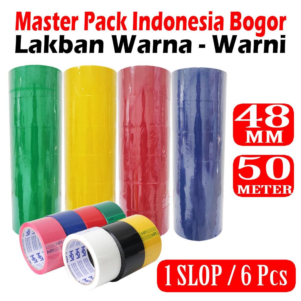 Jual 1 SLOP [ 6 PCS ] Lakban MPI Warna - Warni 48 mm x 72 Yard - Lakban ...