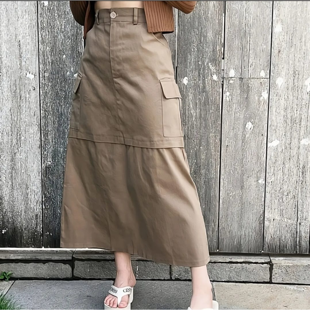 Jual Lady Cargo Skrit Rok Korean Style Rok Cargo Wanita | Shopee Indonesia