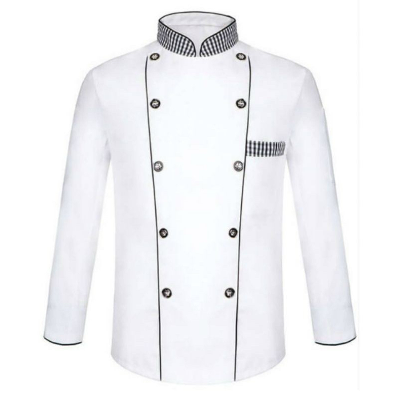 Jual KEMEJA BAJU CHEF KOKI LENGAN PANJANG (kode K.ko) | Shopee Indonesia