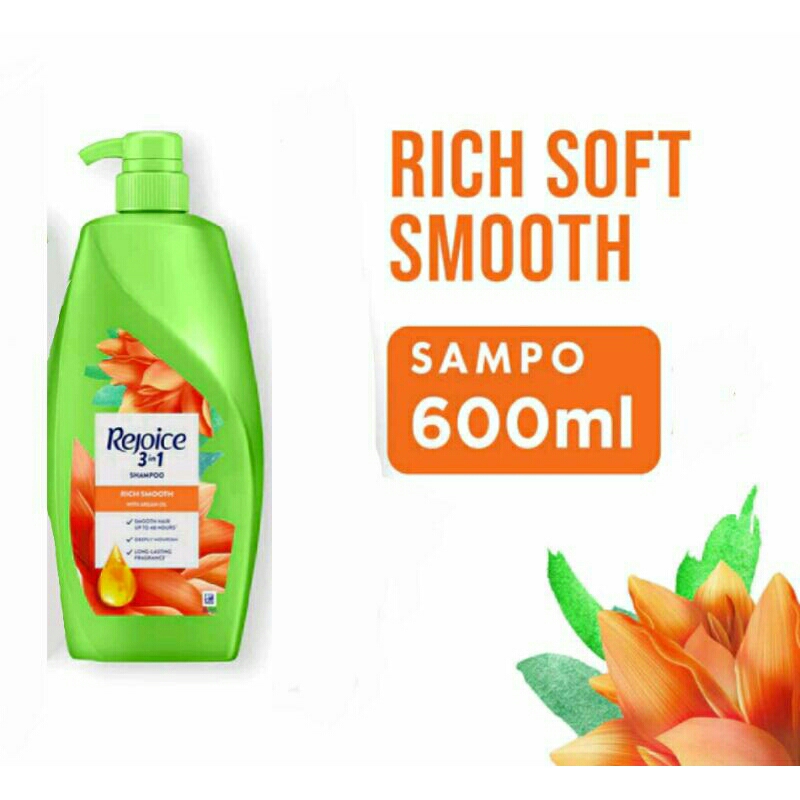 Jual Rejoice Shampoo Rich Soft Smooth 600mL | Shopee Indonesia