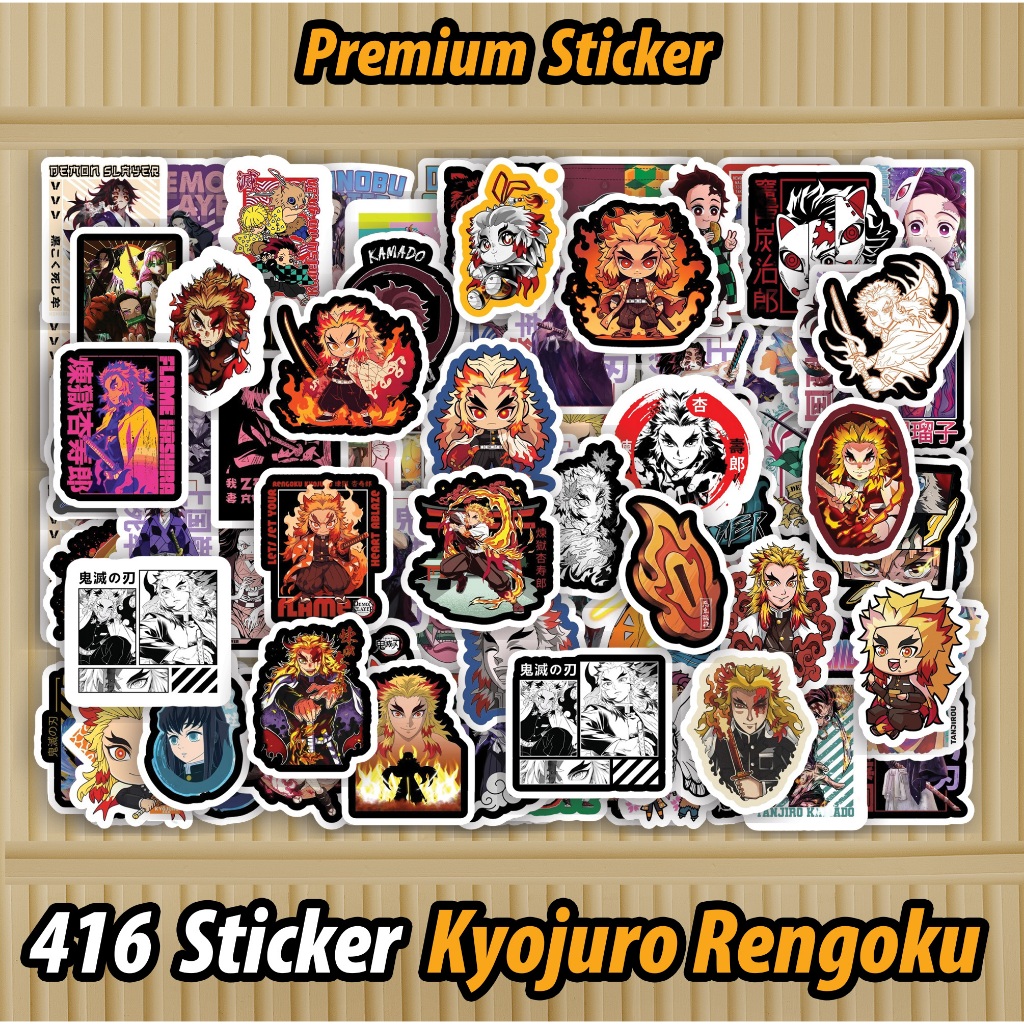 Jual 416 PCS Sticker Kyojuro Rengoku Demon Slayer - Kyojuro Rengoku ...