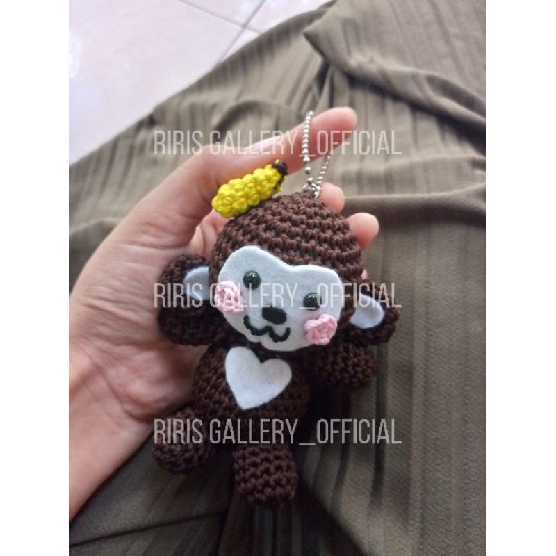 Jual AMIGURUMI / SOUVENIR PERNIKAHAN / GANTUNGAN KUNCI RAJUT / MONKEY ...