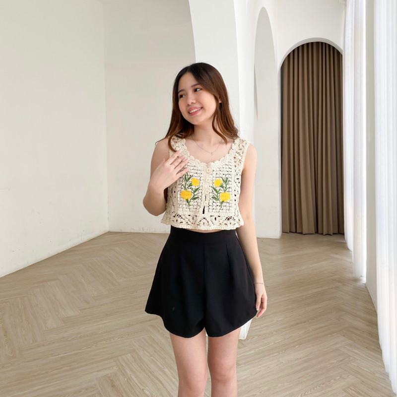 Jual JENT Crochet Top | Vest Outer Crop Bahan Rajut | Shopee Indonesia