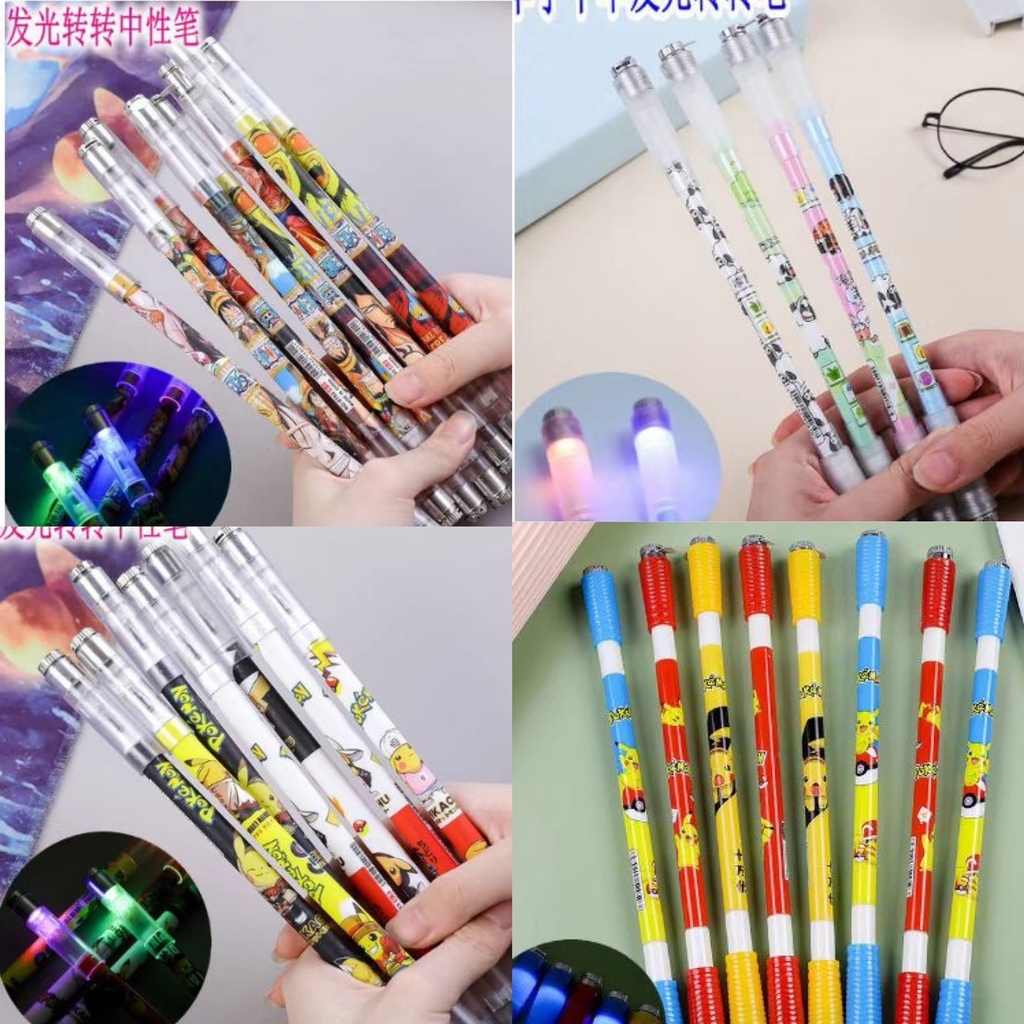 Jual Spinning Pen Led Karakter Pulpen Putar Led Anti Stress | Shopee ...