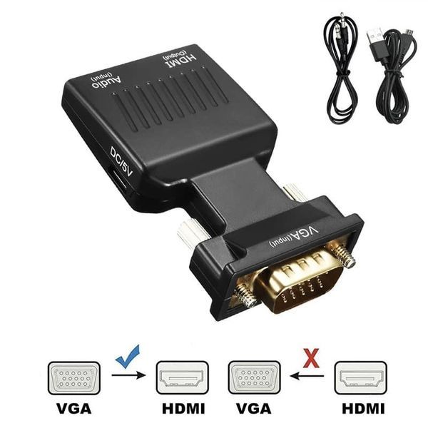 Jual Converter VGA Input TO HDMI Output With Audio Input | Shopee Indonesia