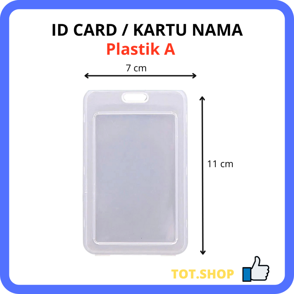 Jual LENGKAP ID Card Holder Mika Tali Lanyard Stopper Name Tag Gantungan Tempat Wadah Kartu Nama ...