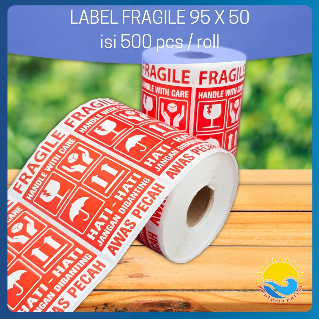 Jual Label Sticker FRAGILE Wajib Video Unboxing Stiker Jangan Dibanting ...